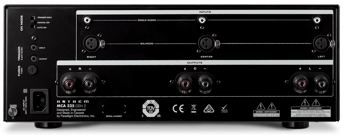 Anthem MCA 325 Gen2 3 Channel Power Amplifier – Ultra Sound & Vision